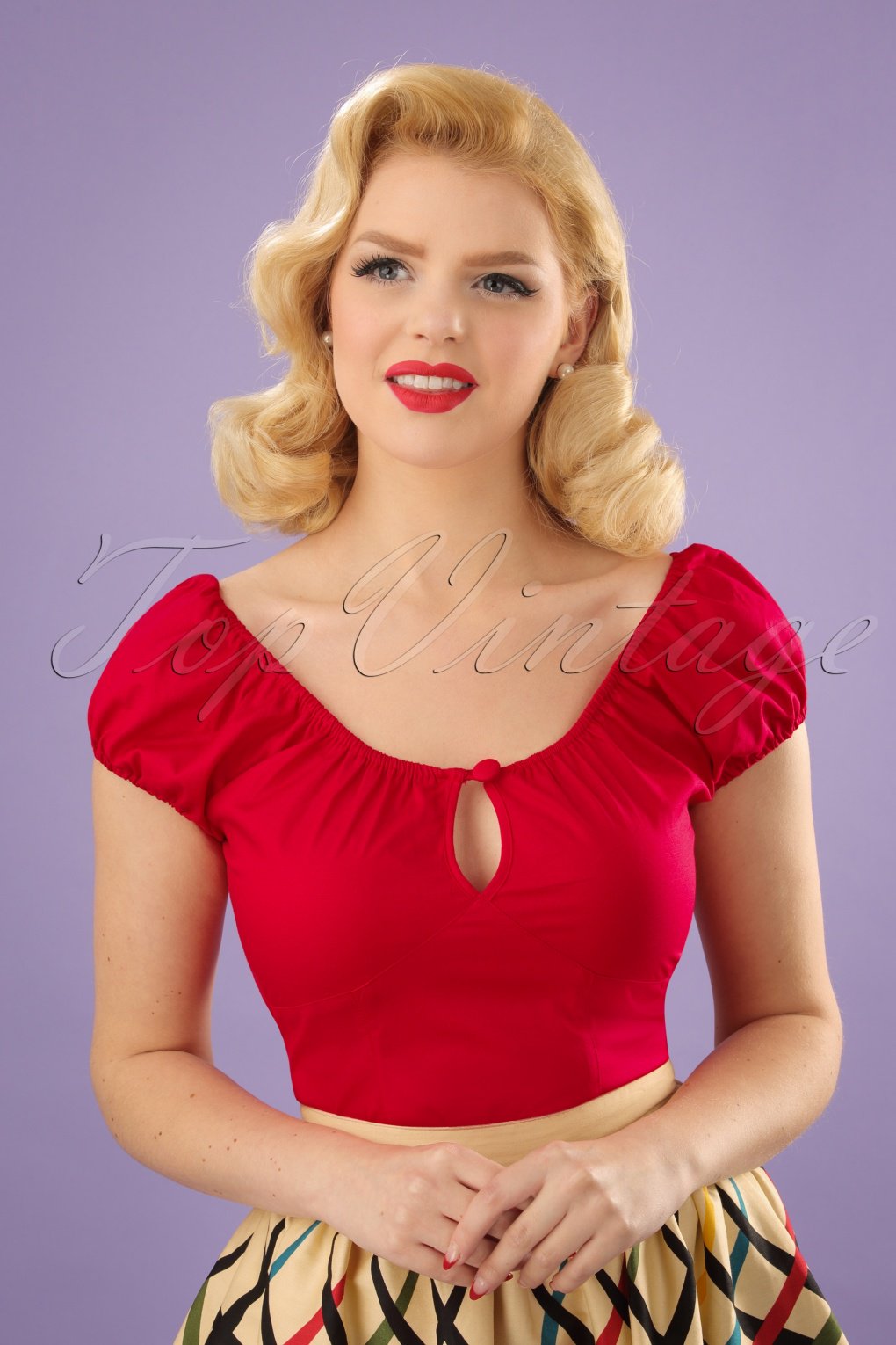 ᐅ 50s Melissa Top in Red